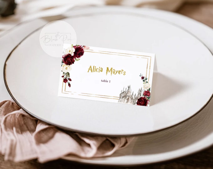 Wizard Themed Menu Card Template for Magical Wedding #051 - Etsy Canada
