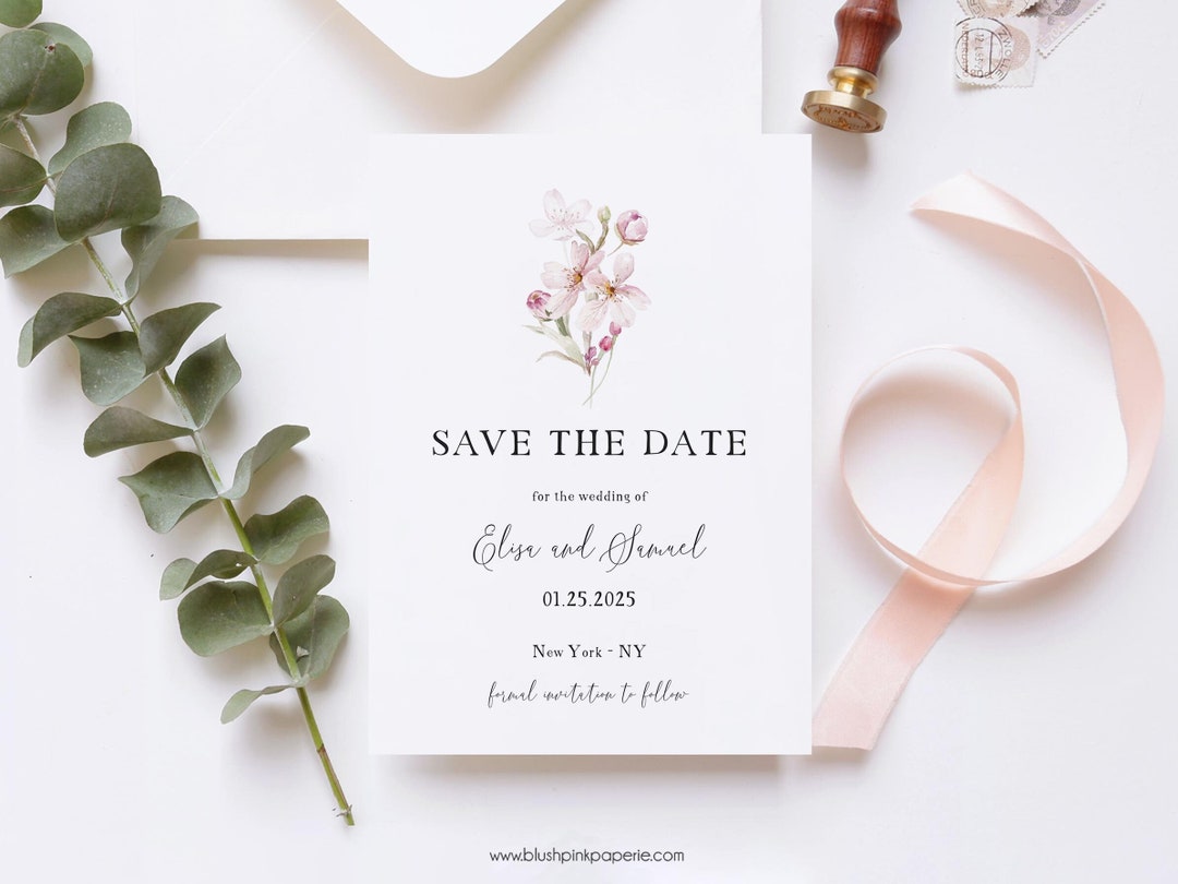 Save the Date Card Template Printable Save the Dates - Etsy