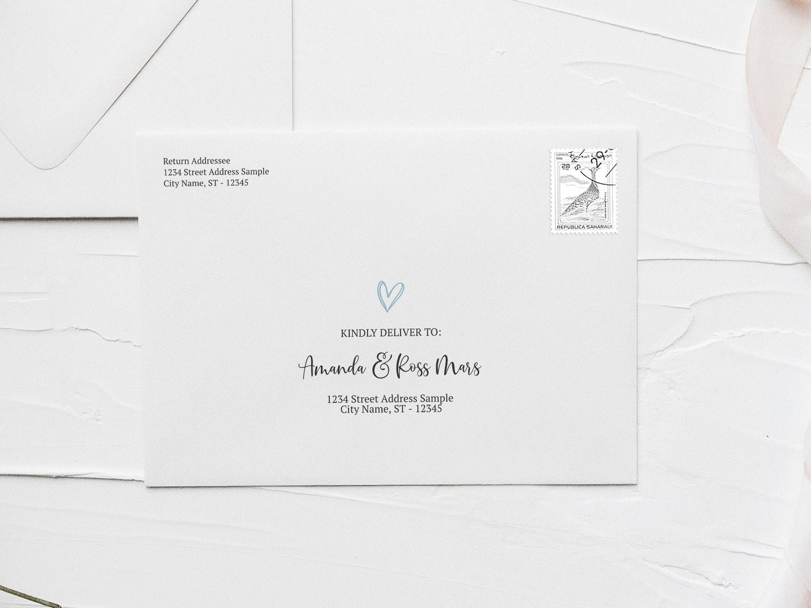 Minimalist Envelope Template | Calligraphy Editable Envelope Template ...