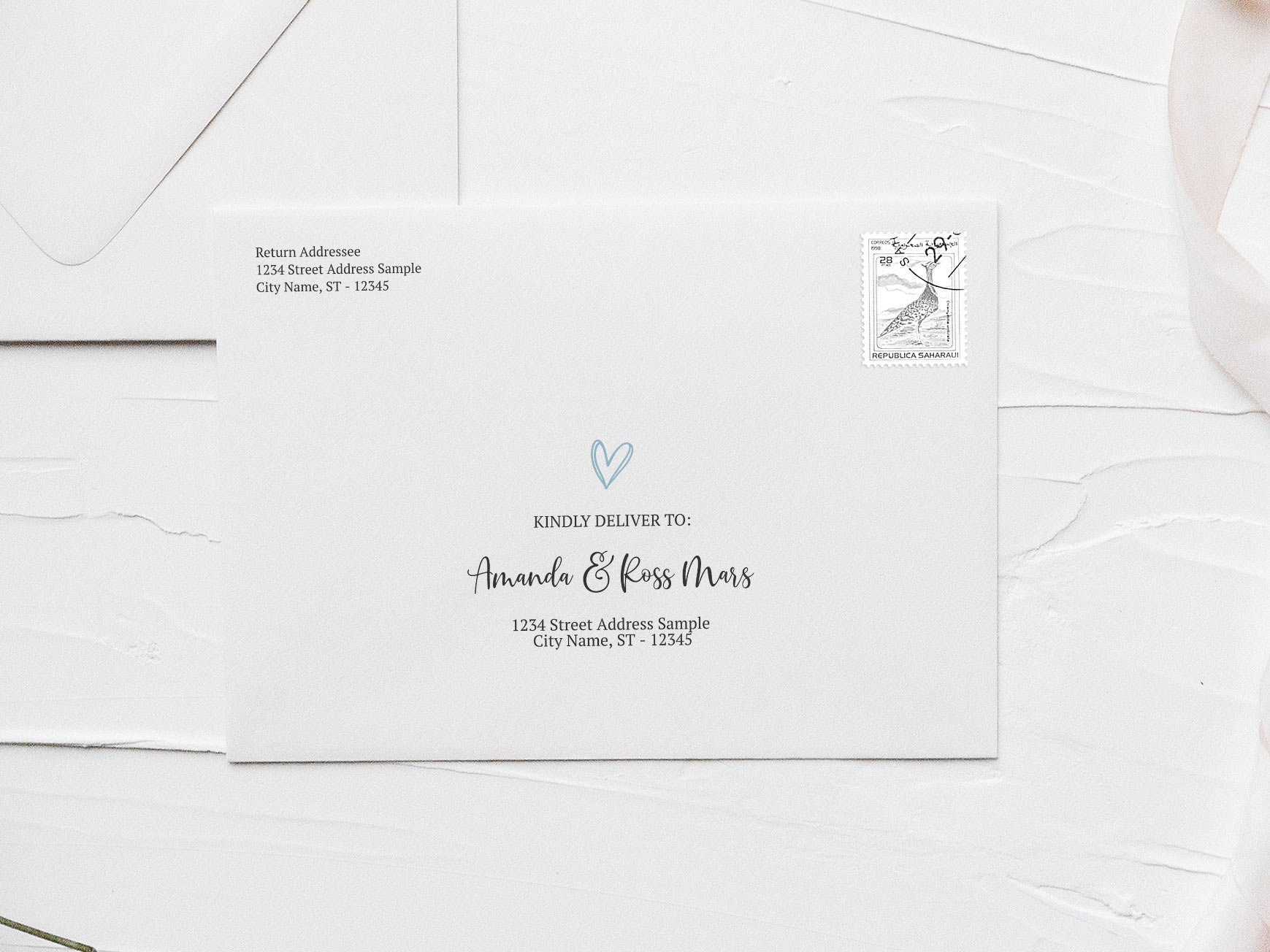Minimalist Envelope Template | Calligraphy Editable Envelope Template ...