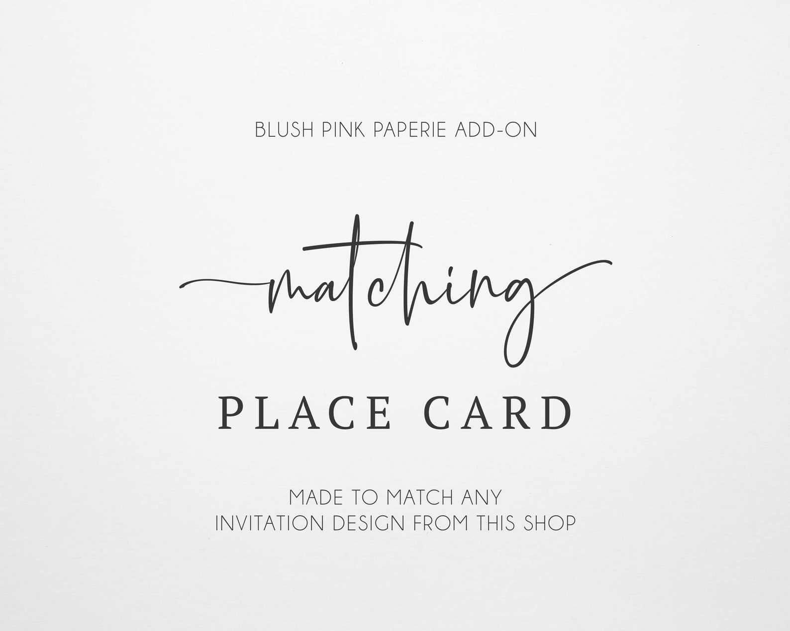 Matching Place Card | Printable | Made to Match Your Invitation Design ...