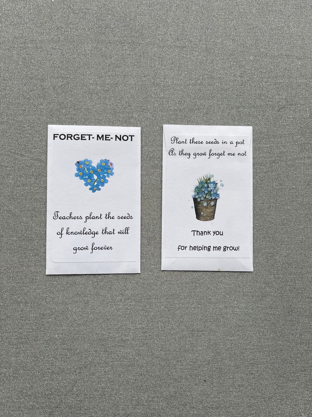 Forget Me Not Seeds Teacher Gift - Etsy UK