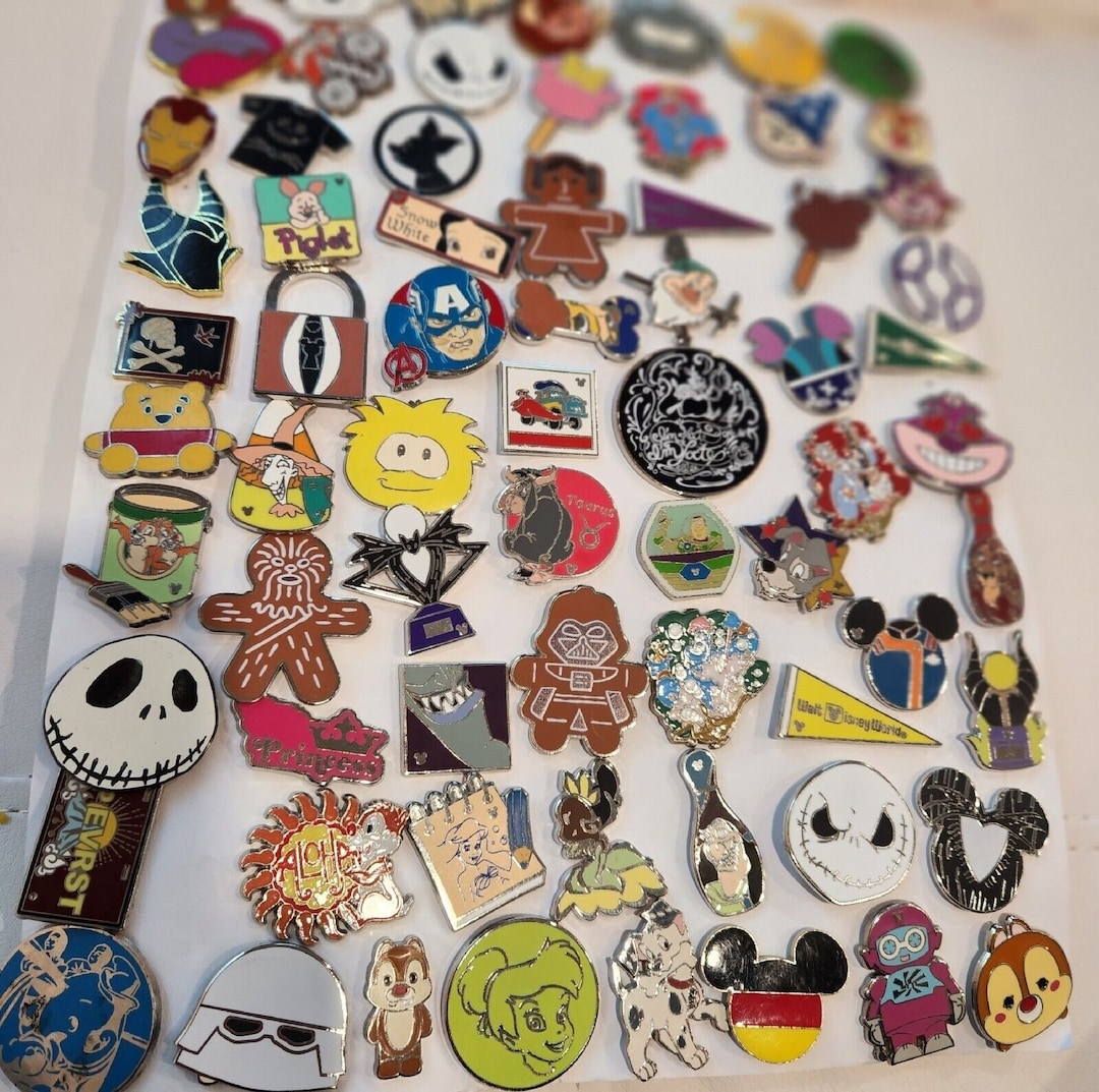 Disney Pin Trading Lot Assorted Lot of 40 Pins No Doubles - Etsy