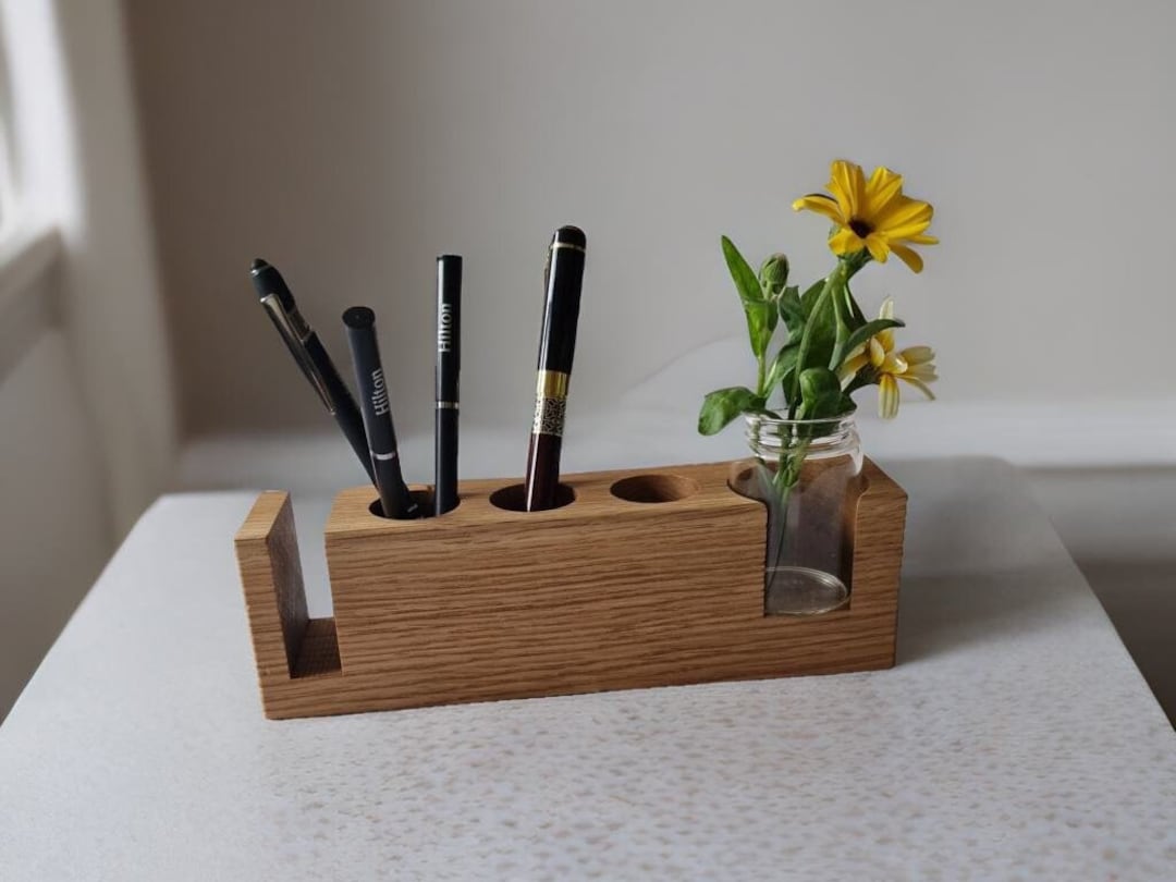 Solid Wood Desk Organizer 6 Oak and 6 Sapele Available - Etsy UK