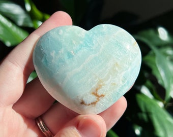 Caribbean Calcite Heart | Etsy