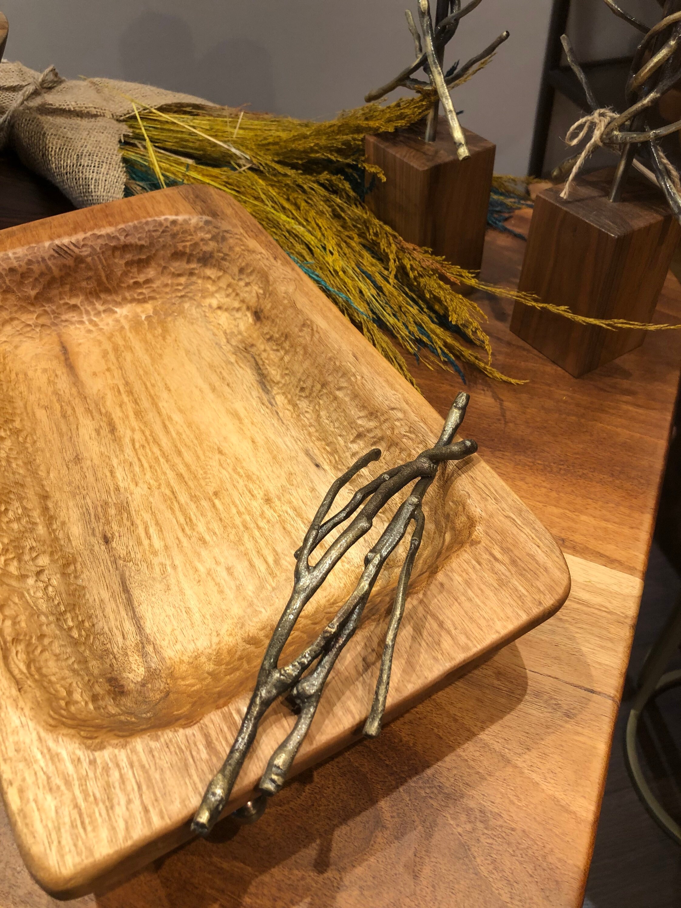 Walnut Wood Hand-carved Serving Product / Wooden Handcrafted Serving ...