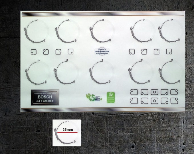 Bosch 4 and 5 Gas Burner Sticker Compatible Stickers, May Suit Other ...