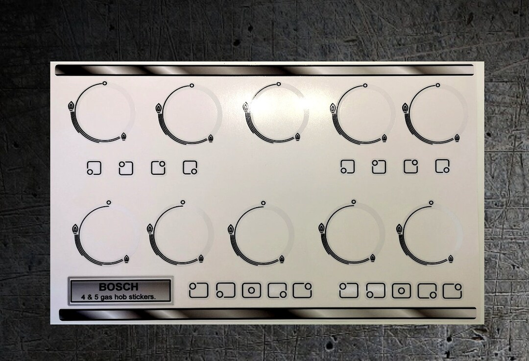 Bosch 4 and 5 Gas Burner Sticker Compatible Stickers May Suit - Etsy ...