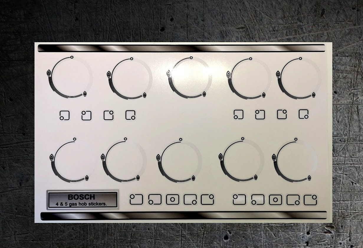 Bosch 4 and 5 Gas Burner Sticker Compatible Stickers May Suit - Etsy ...