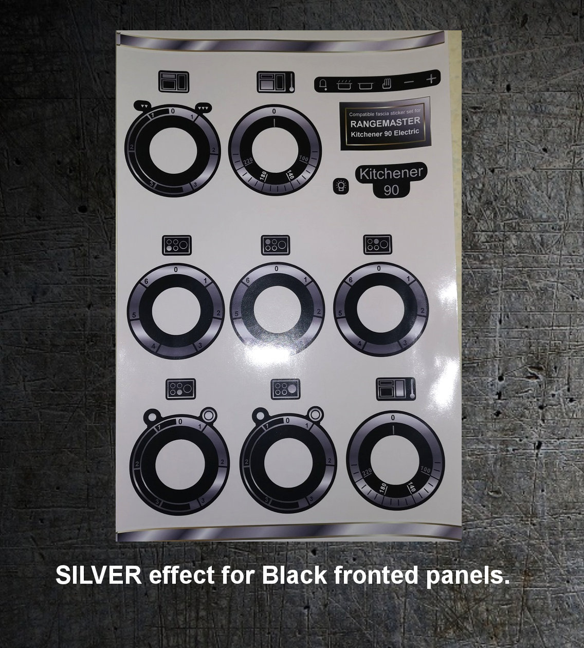 Rangemaster Kitchener 90 Electric Fascia Panel Stickers. - Etsy UK