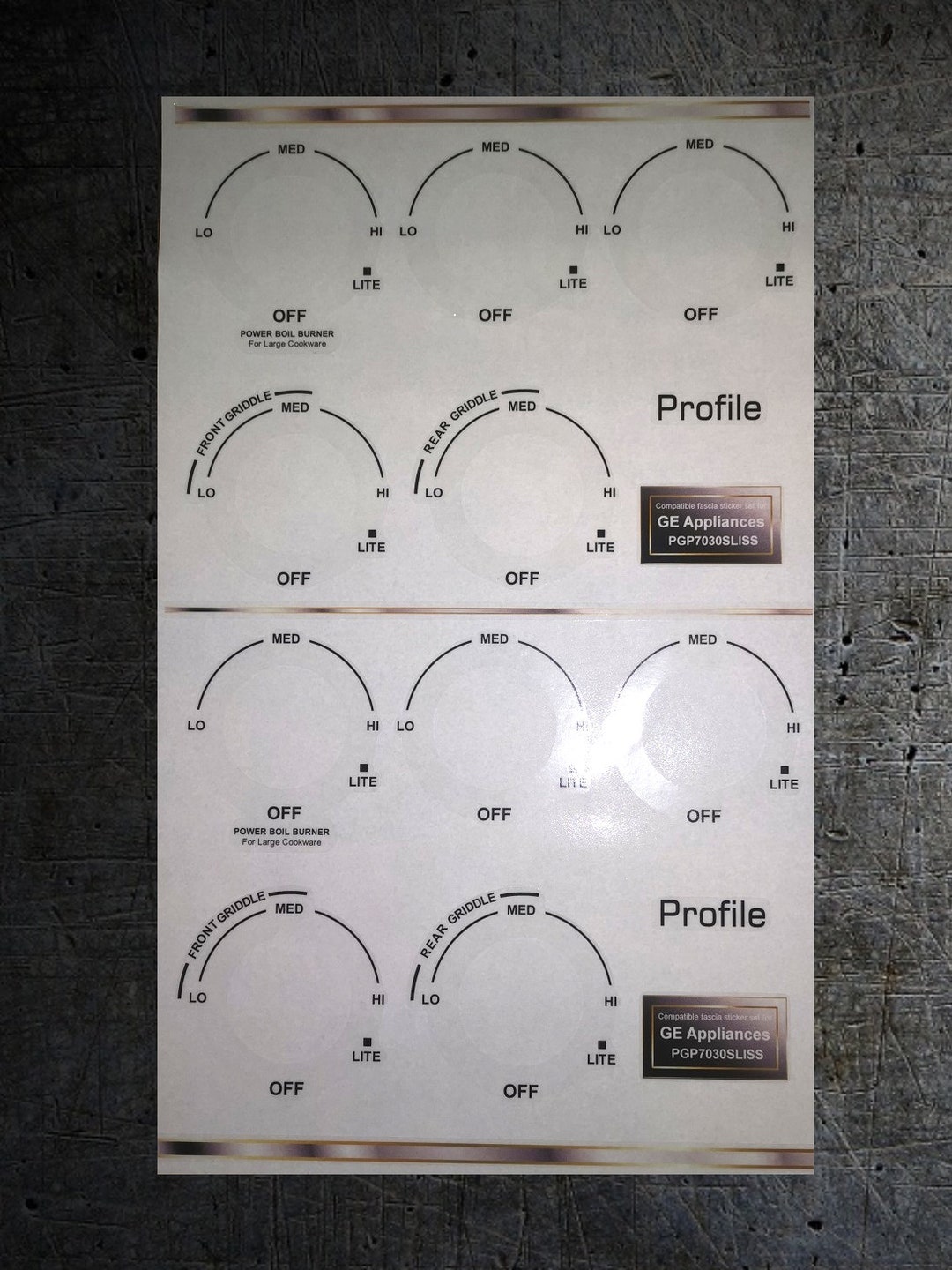 GE Appliances PGP7030SLISS Cooktop Compatible Fascia Stickers X2 - Etsy