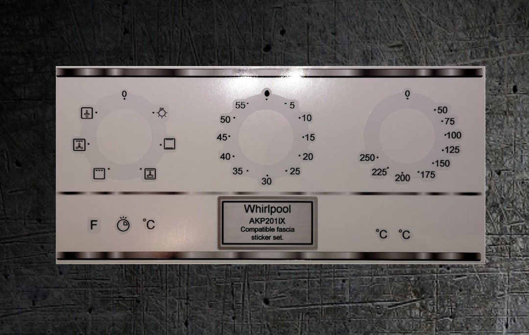 Whirlpool AKP 201 IX Compatible Panel Fascia Sticker Set. - Etsy UK