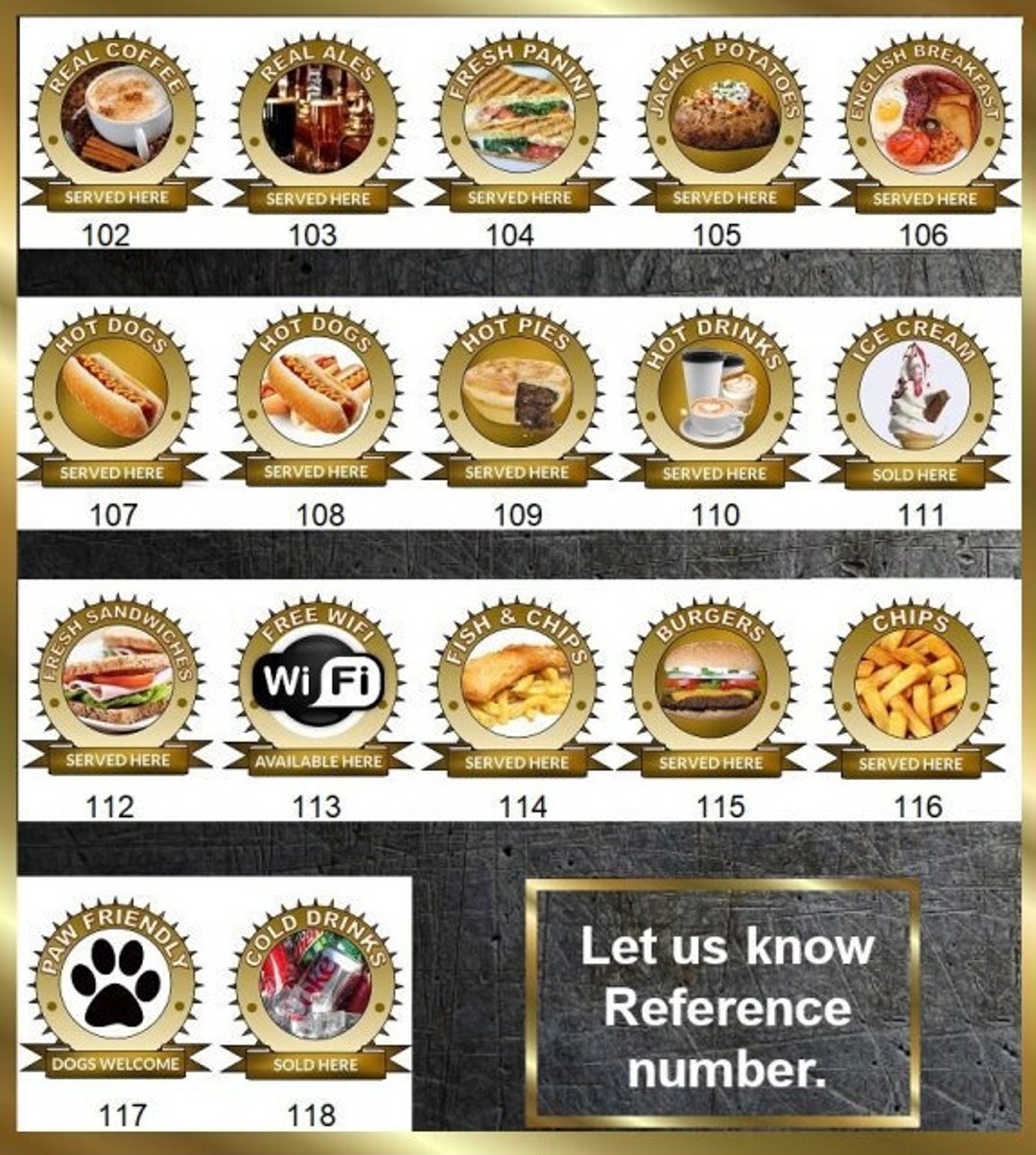 Catering Stickers Laminated Latex Print Stickers Suitable for Catering ...