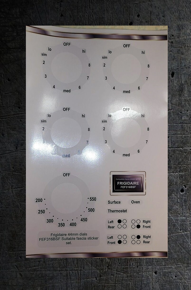 Samsung Stove Dial Stickers - Etsy