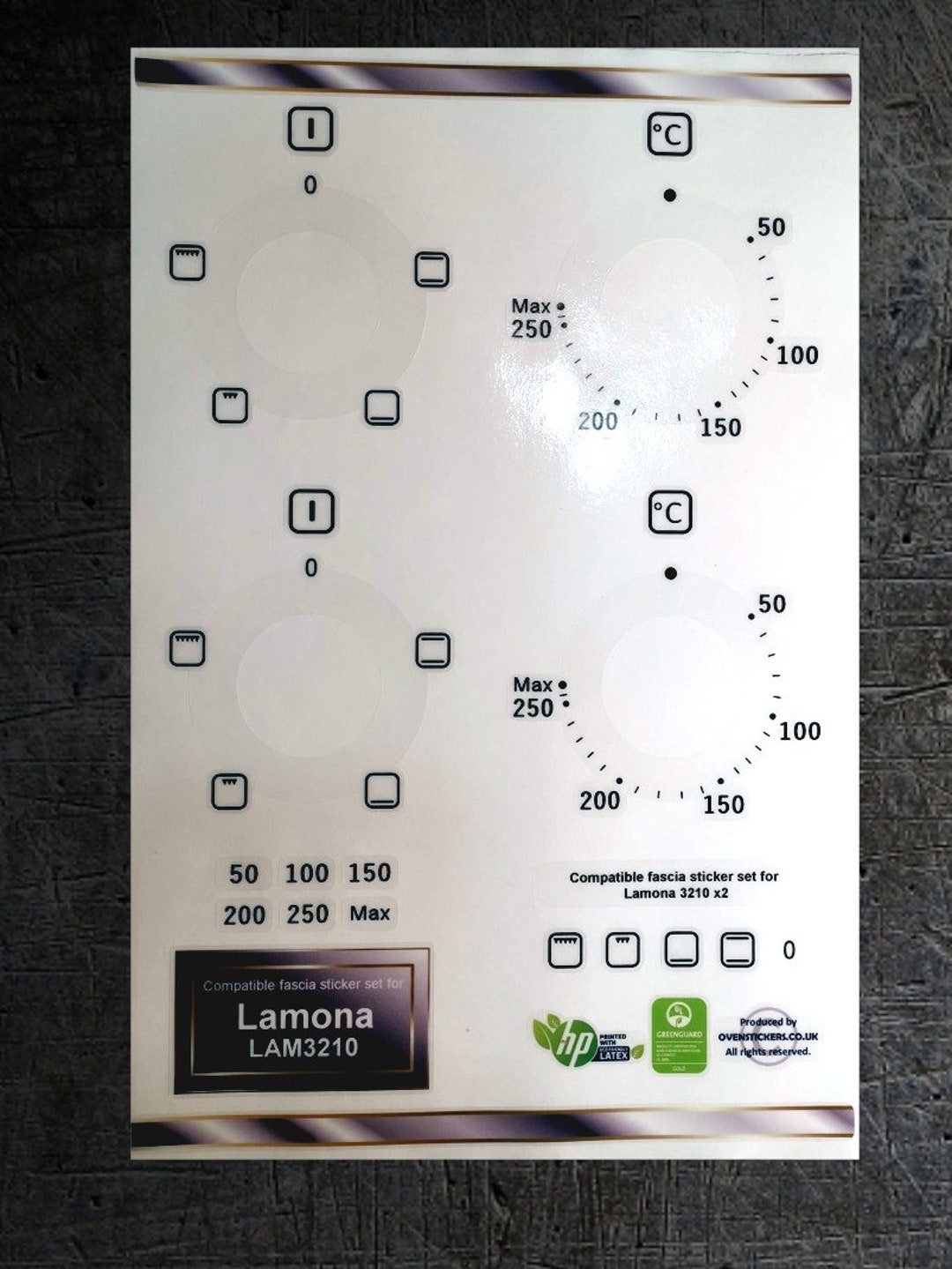 Lamona LAM3210 Compatible Fascia Sticker Set X2 - Etsy