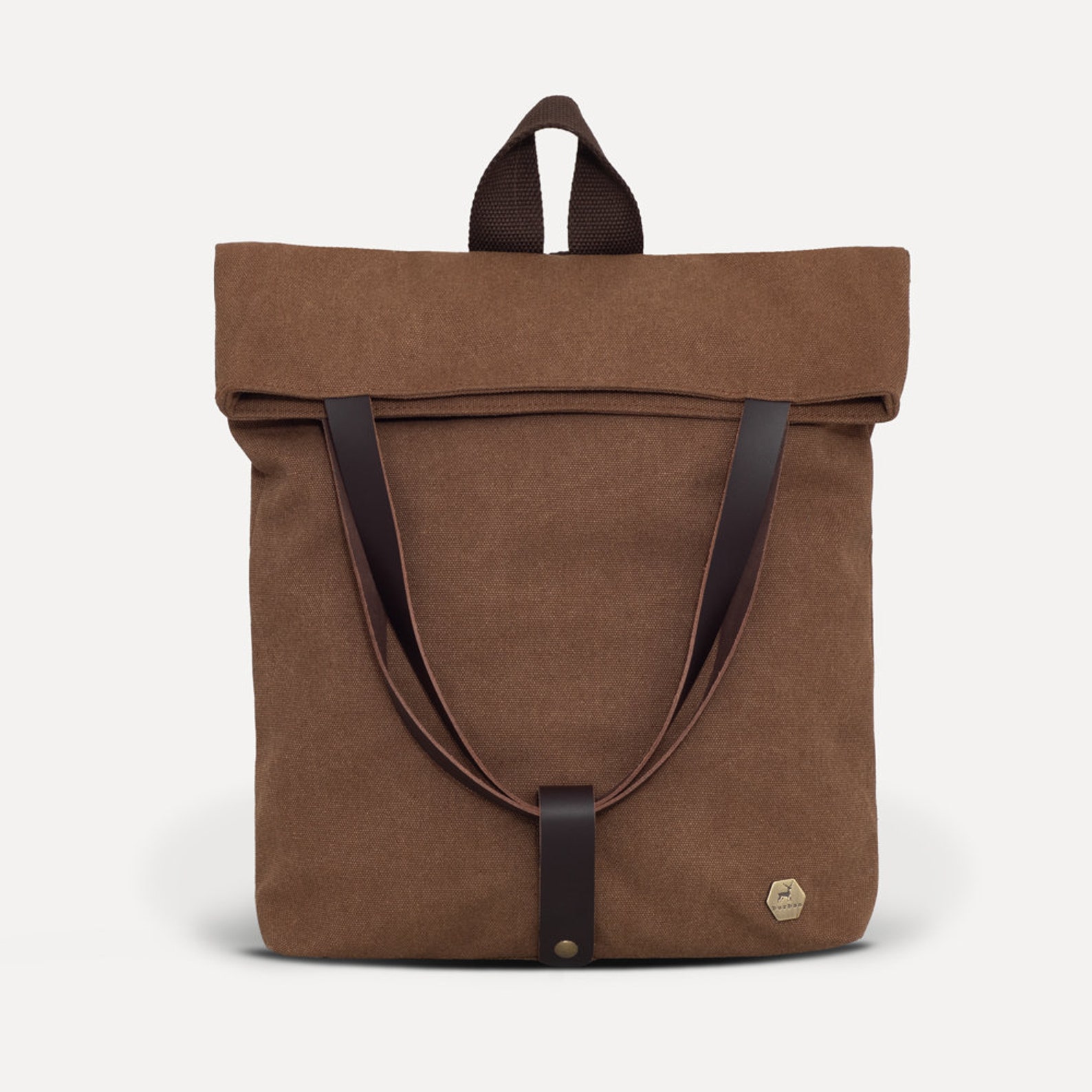 Backpack-tote-shoulder Bag, Convertible Bag, Canvas and Leather ...