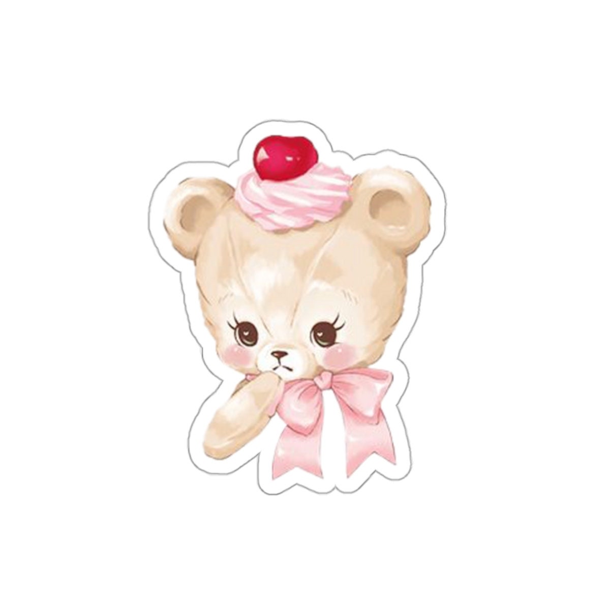 Coquette Teddy Sticker, Adorable Playful Design, Perfect for ...