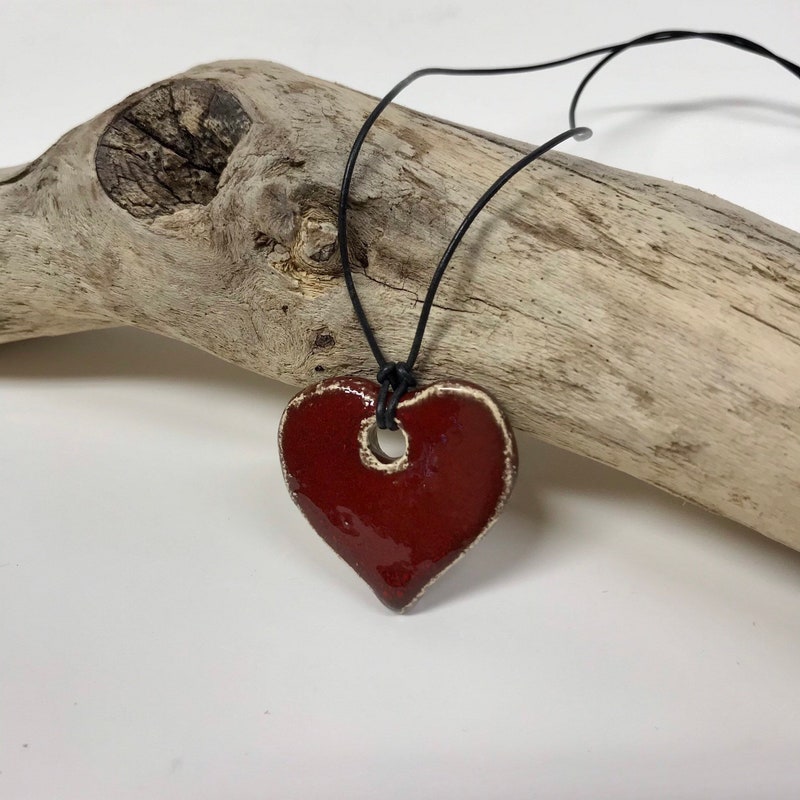 Red Ceramic Heart - Etsy