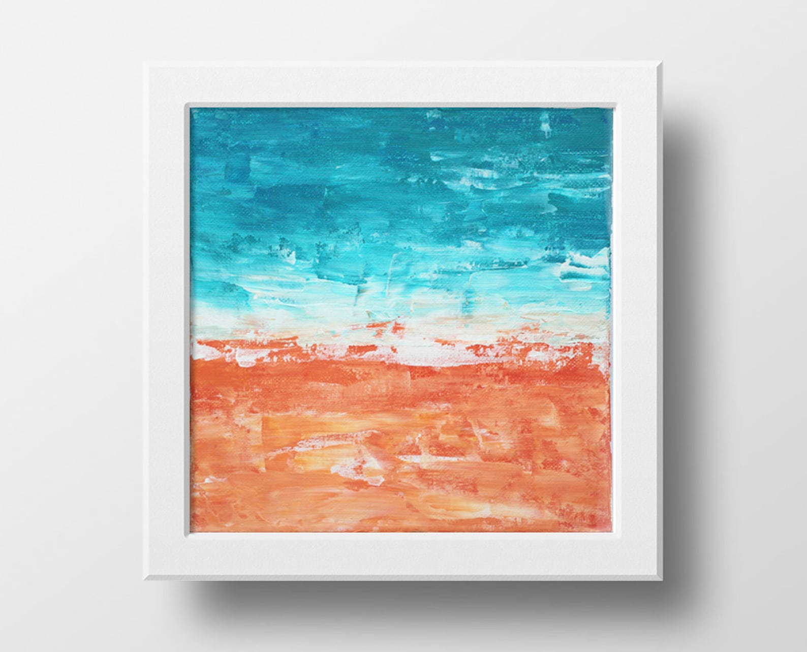 Arte de playa abstracto Mar Pintura original del océano Arte | Etsy