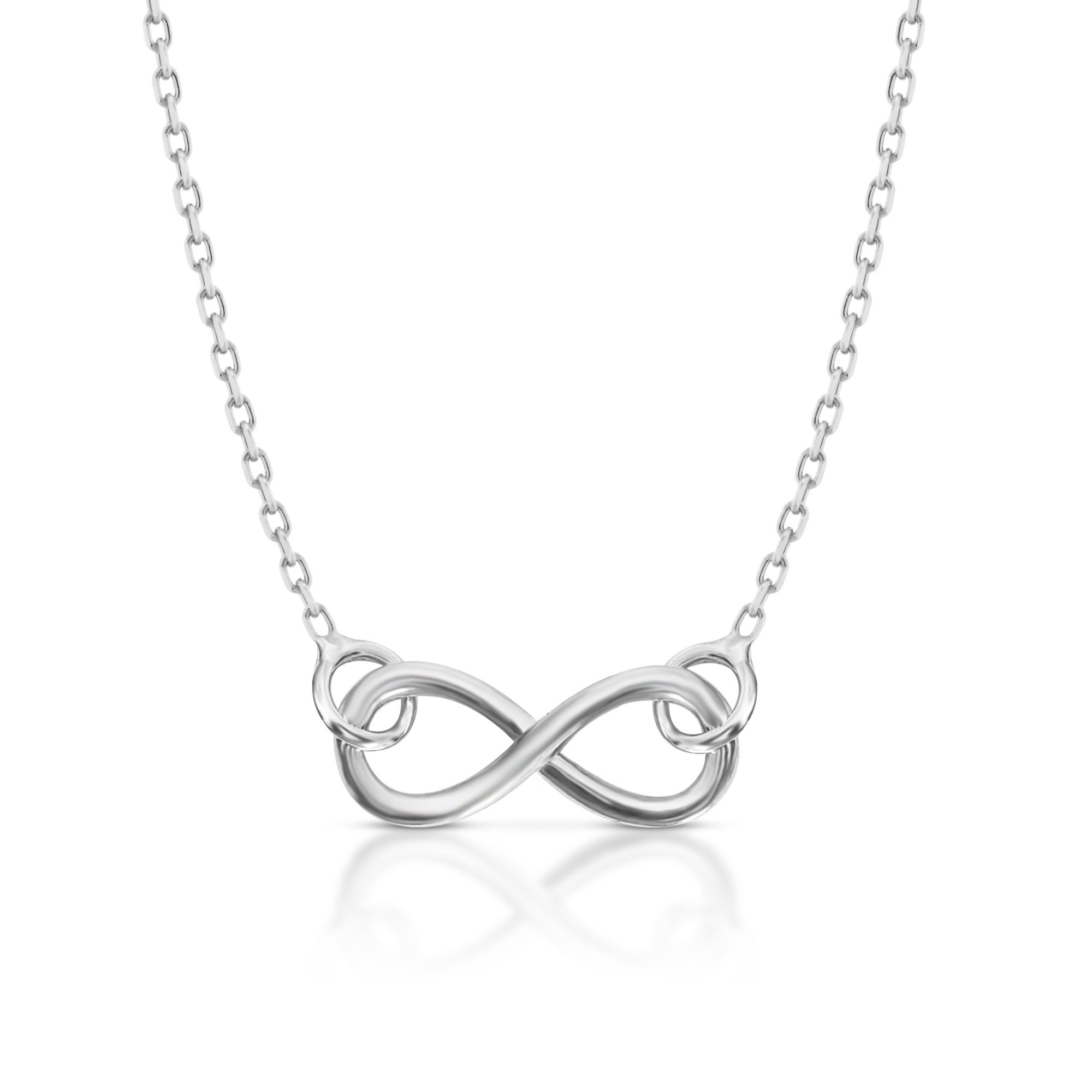 Infinity Symbol Necklace 14K 18K Solid Gold, Minimalist Endless Love ...