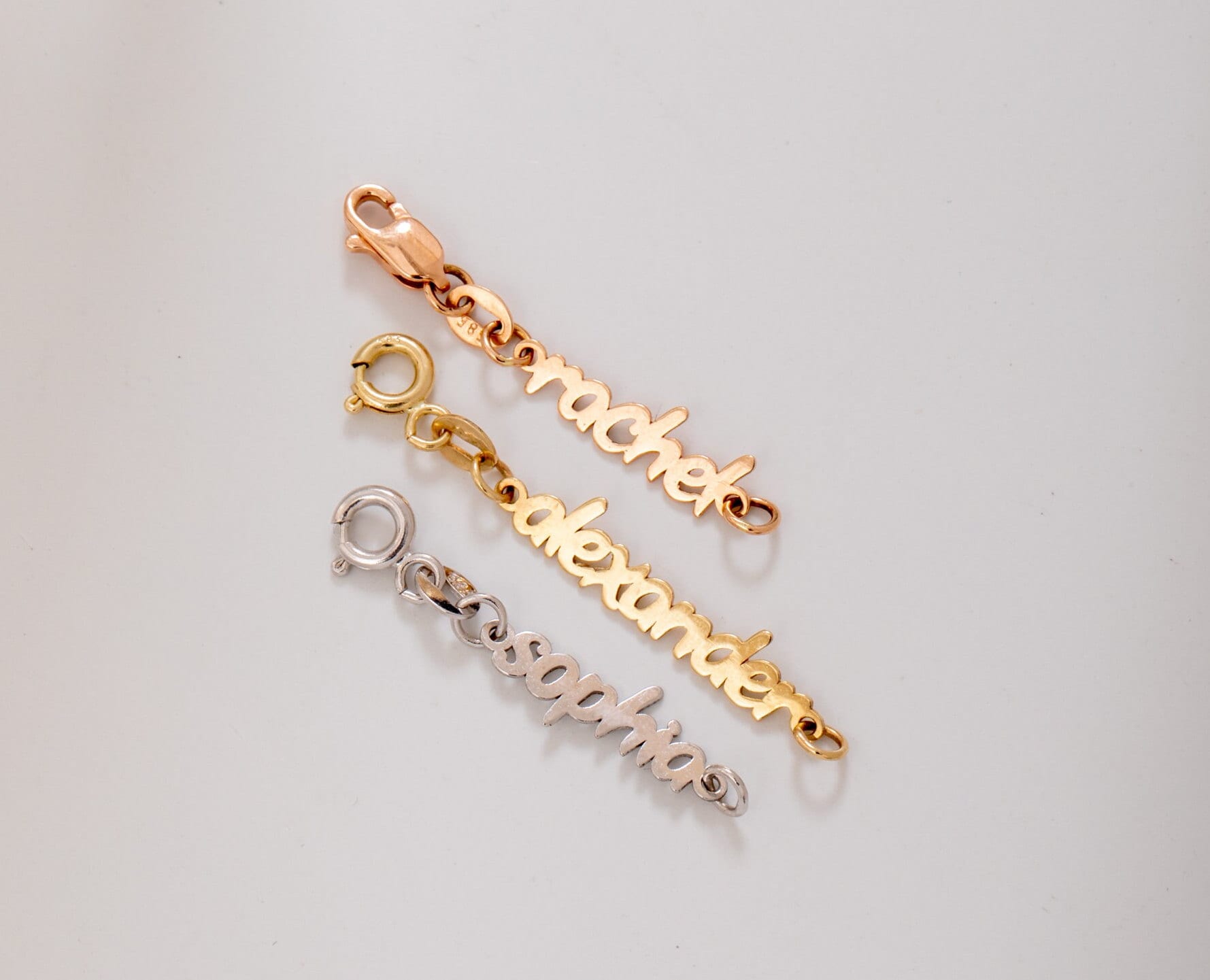 Personalized Tiny Name Tag 14K 18K Real Gold for Necklace, Bracelet and ...