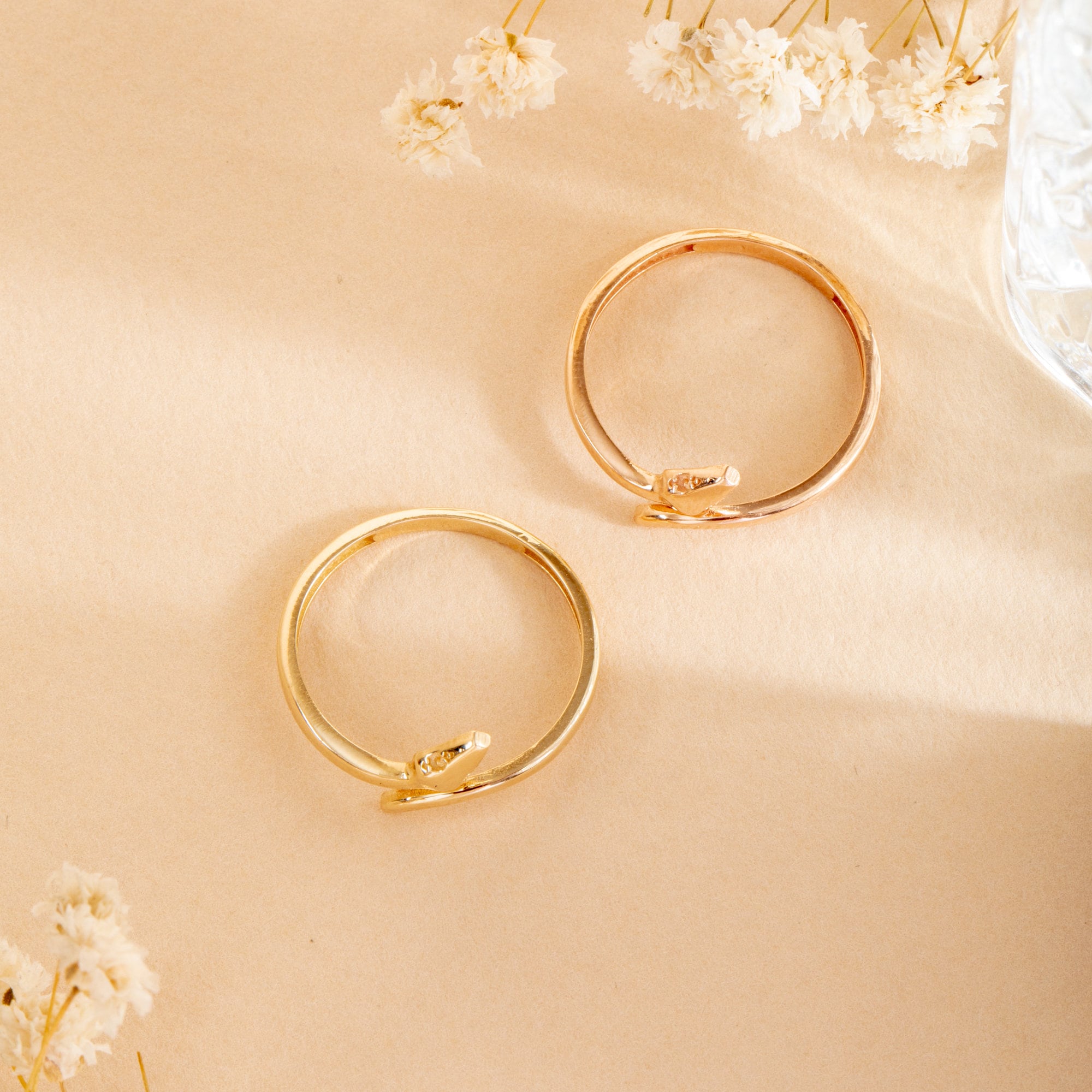 Simple Snake Ring 14K 18K Solid Gold Real Gold Serpent Ring - Etsy