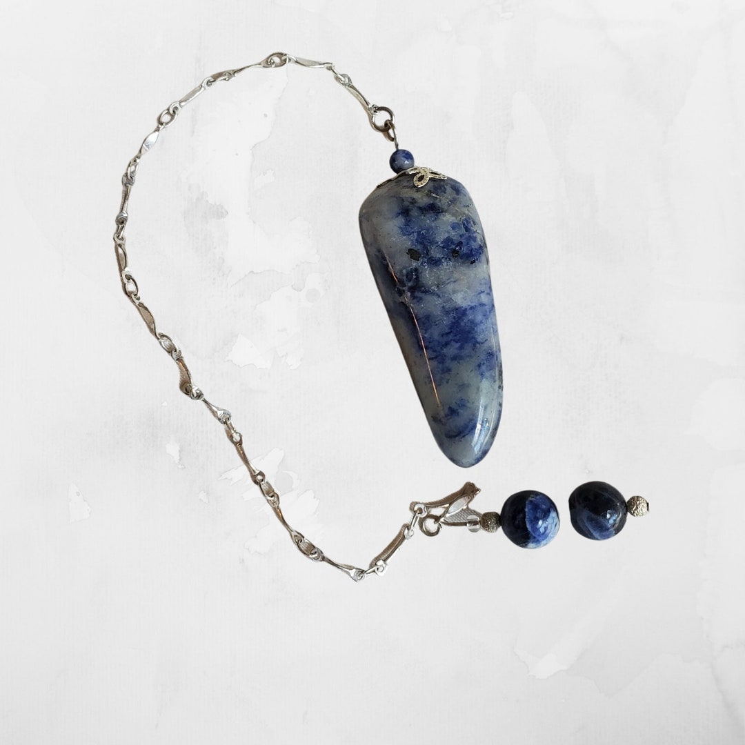 Sodalite Pendulum, Throat Chakra Pendulum, Third Eye Chakra Pendulum ...