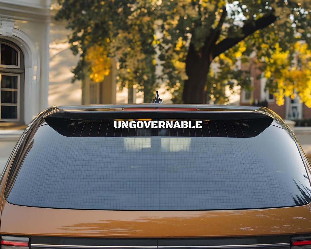 Ungovernable Vinyl Decal, Resistance Decal, Revolutionary Decal ...