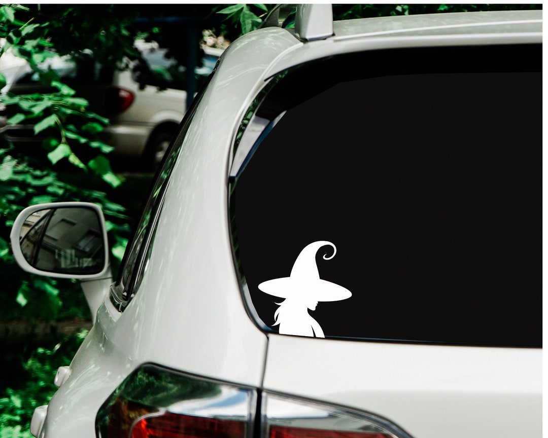 Witch Silhouette Decal Sticker, Witchy Car Decal, Pagan Sticker, Witchy ...