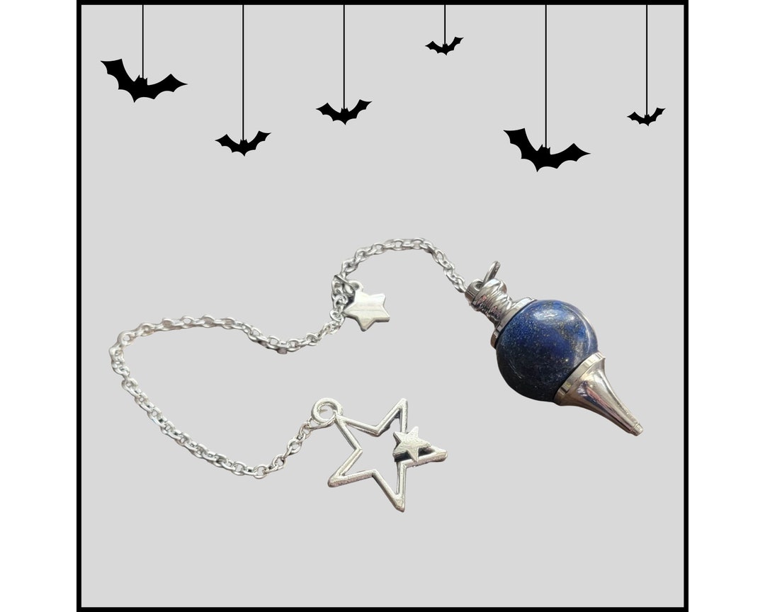 Lapis Lazuli Pendulum With Star Counterweights, Energy Healing Chakra ...