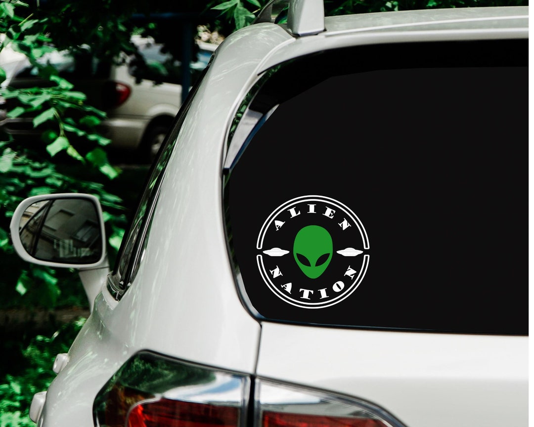 Vinyl Alien Nation Decal, Alien Decal, Alien Sticker, Extraterrestrial ...
