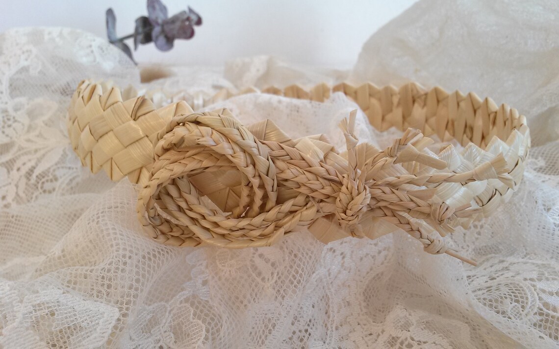Straw Bridal Crown, Wedding Crown, Ceremony Crown, Straw Crown for ...