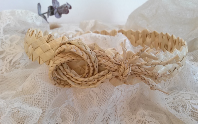 Straw Bridal Crown, Wedding Crown, Ceremony Crown, Straw Crown for ...