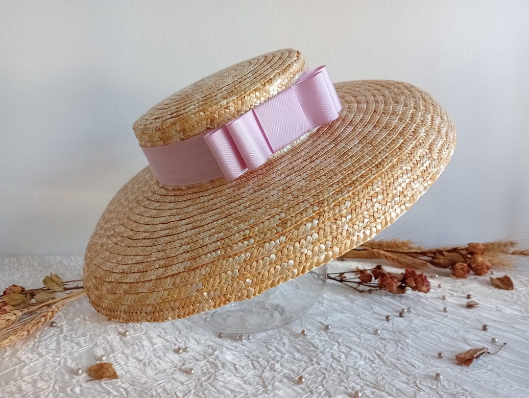 Natural Straw Sun Hat, Summer Straw Sun Hat, Formal Straw Hat, Wedding ...