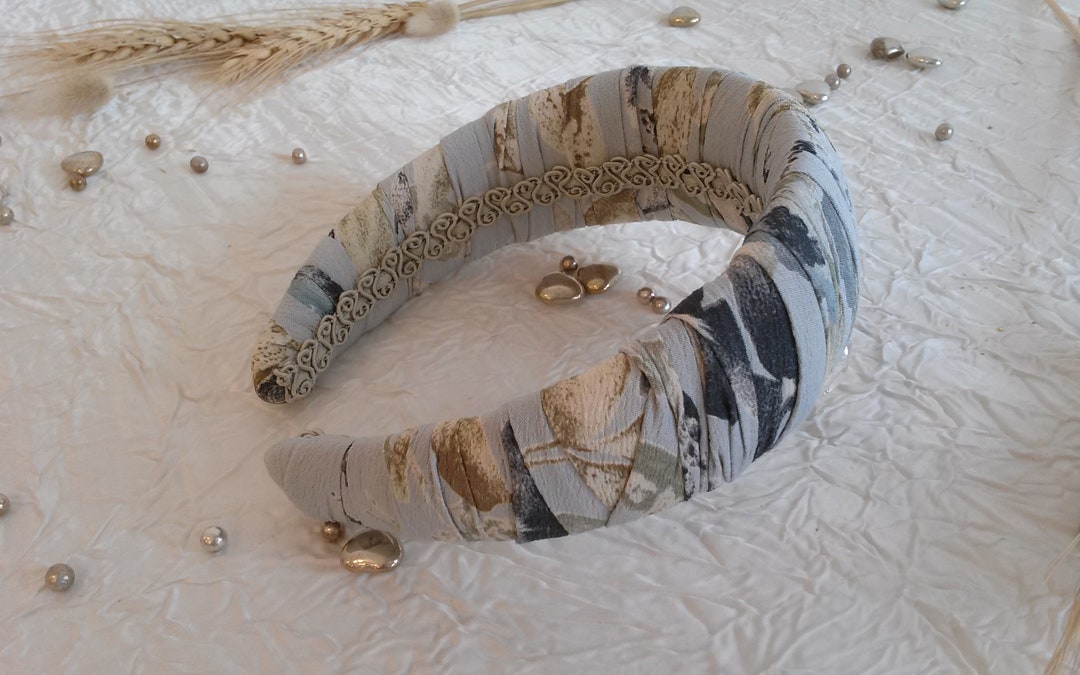 Printed Fabric Headband, Floral Print Fabric Tiara, Summer Tiara ...