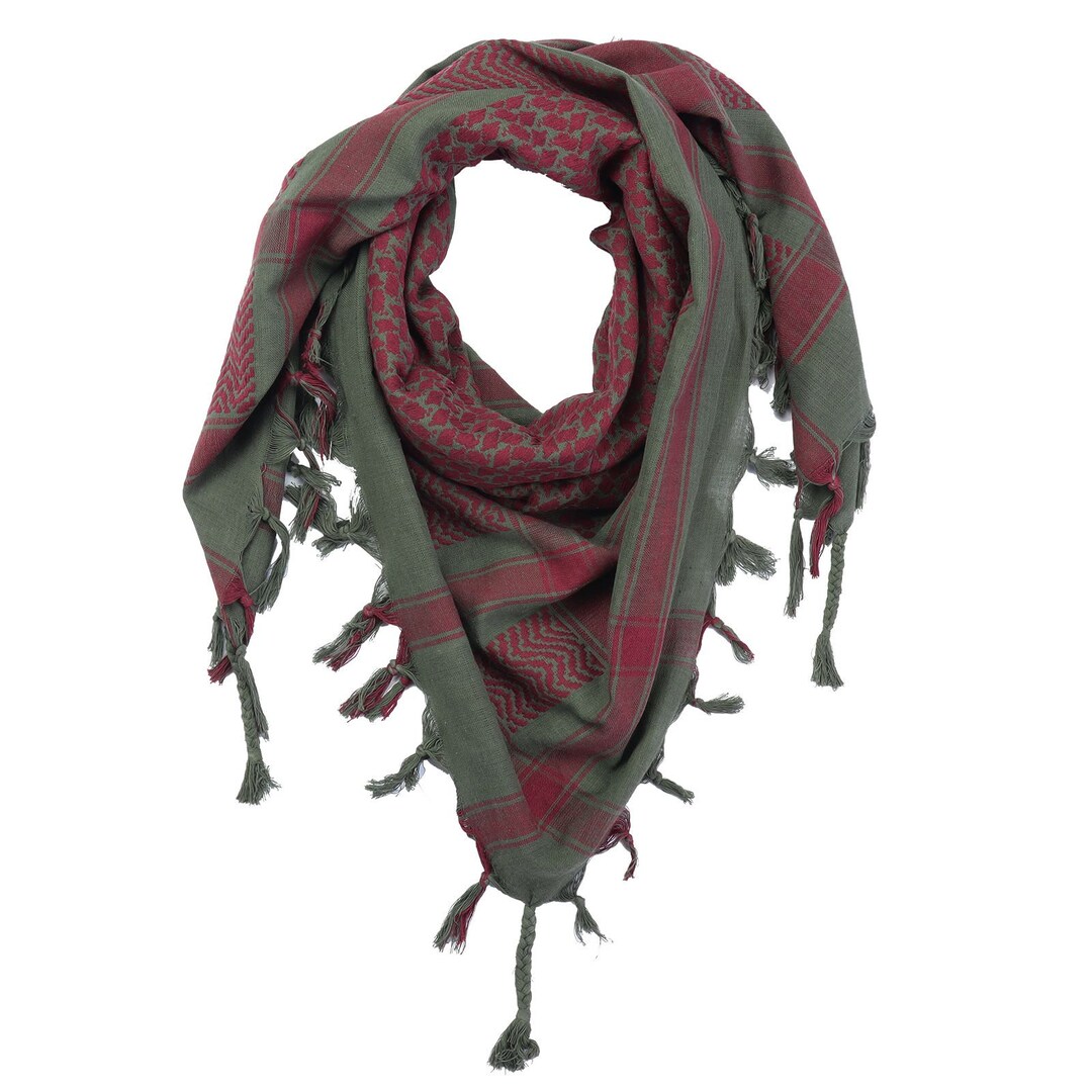 Pali Cloth Green-khaki Bordeaux Kufiya PLO Cloth - Etsy