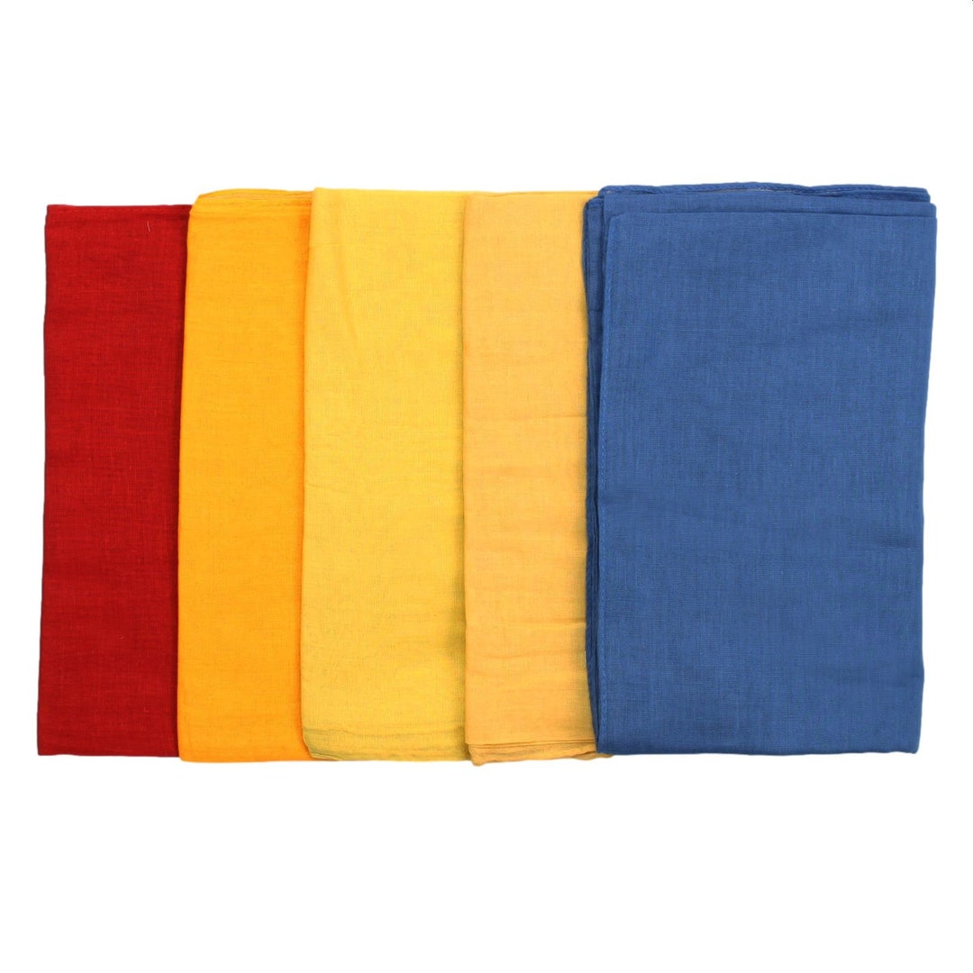 Set of 5 Cotton Towels Sunset Square Towel - Etsy
