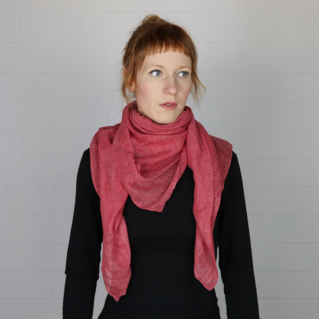 Face Mask Cotton Cloth Red Rasp Red Melange Look Square Cloth - Etsy