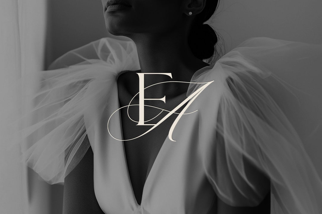 E&A Initials Luxury Wedding Monogram Logo | Minimalist and Modern ...