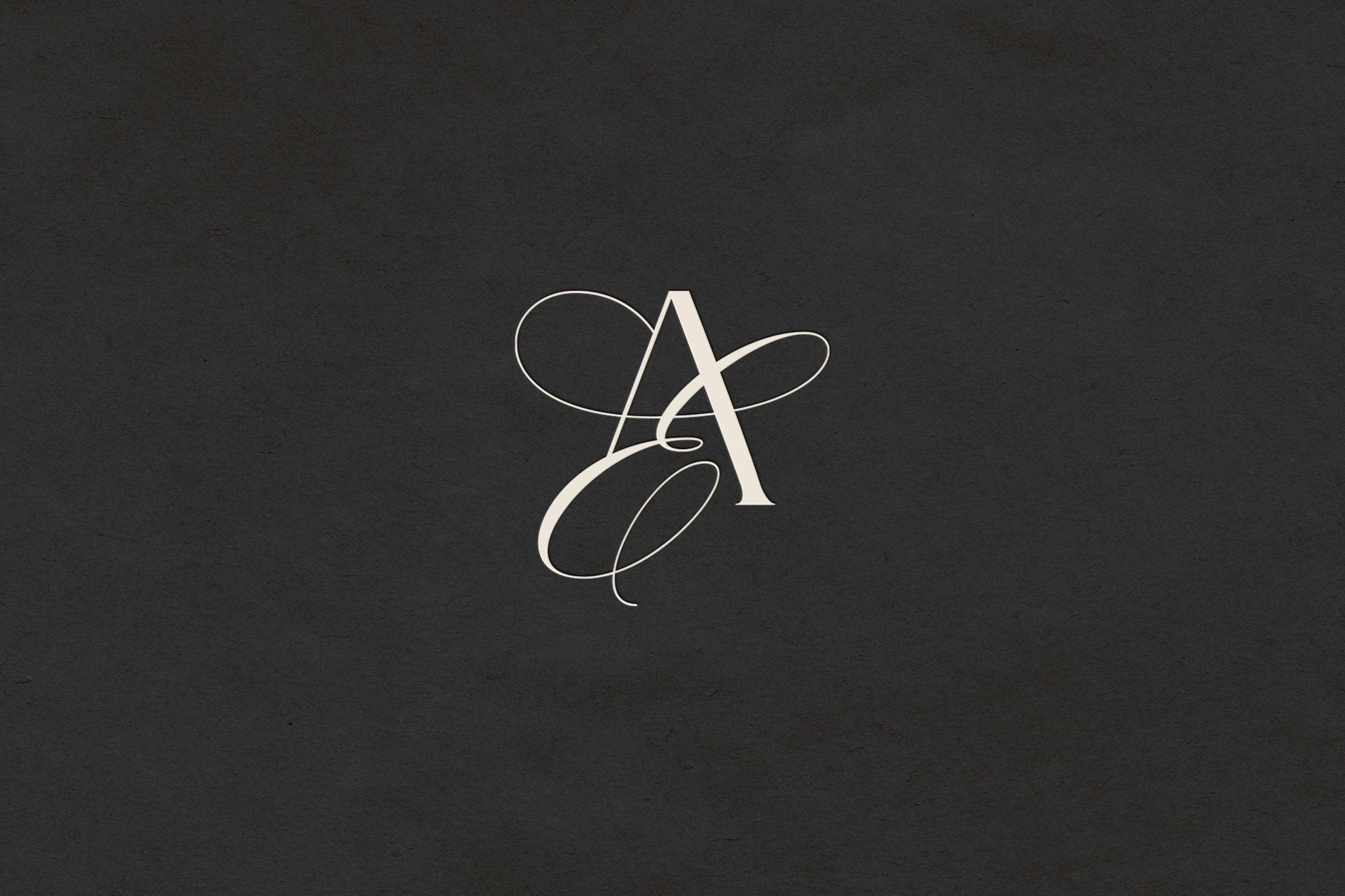 A&E Initials Luxury Wedding Monogram Logo | Minimalist and Modern ...