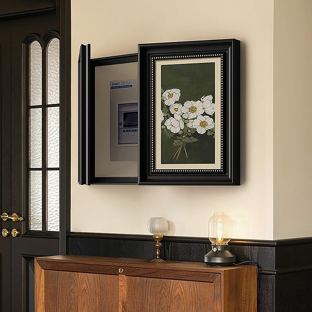 Vintage Wall Art Decor Hidden Gun Framed Canvas Wall Art Switch Meter ...