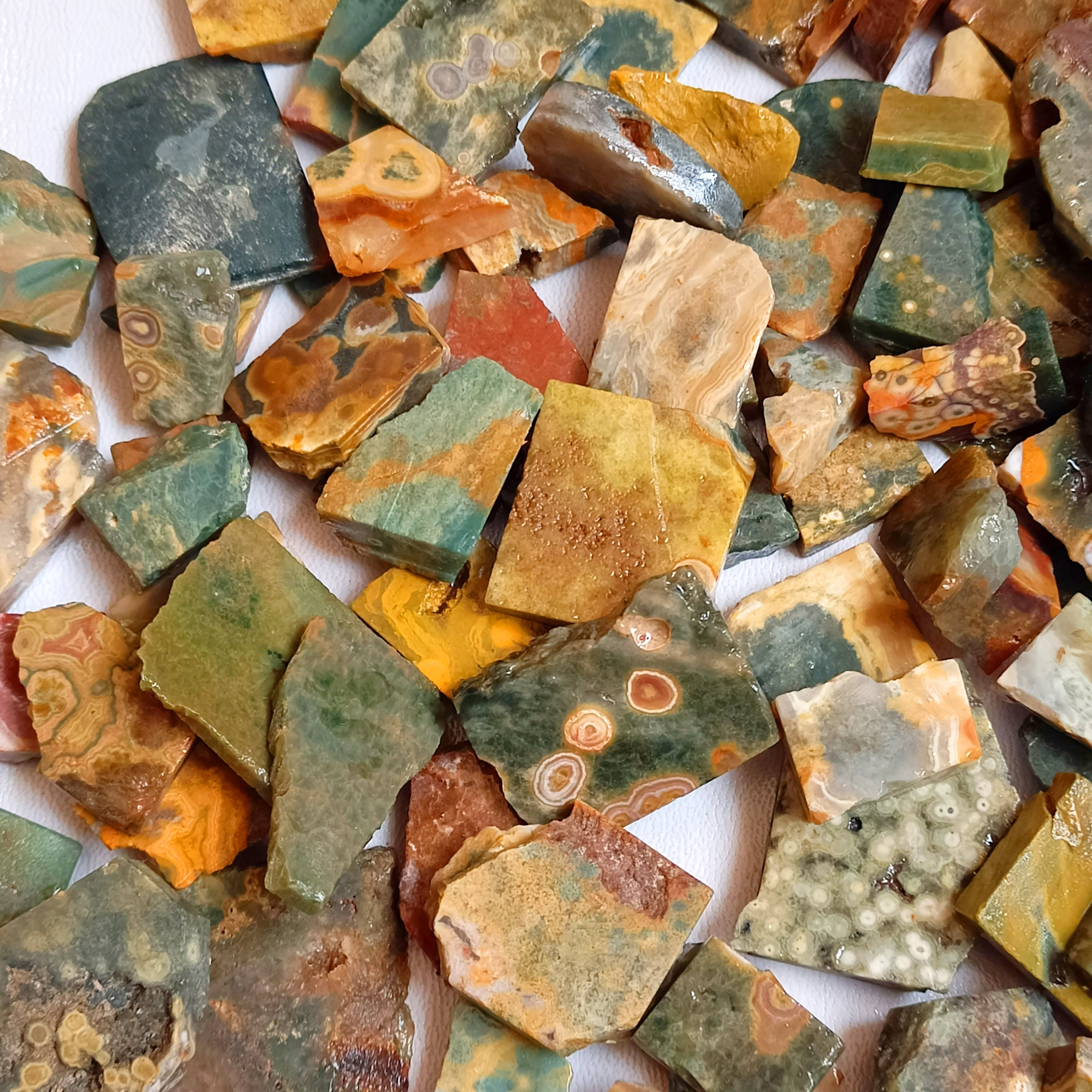 Ocean Jasper Slice, Natural Ocean Jasper Slab, Raw Ocean Jasper Crystal ...