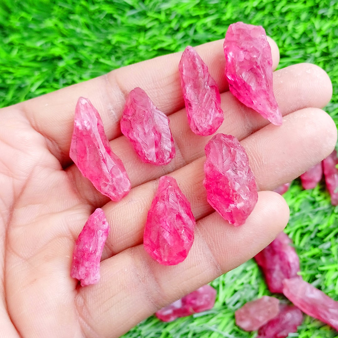 Crystal Shards, Pink Dyed Crystal Rough, Crystal Quartz Loose Beads ...