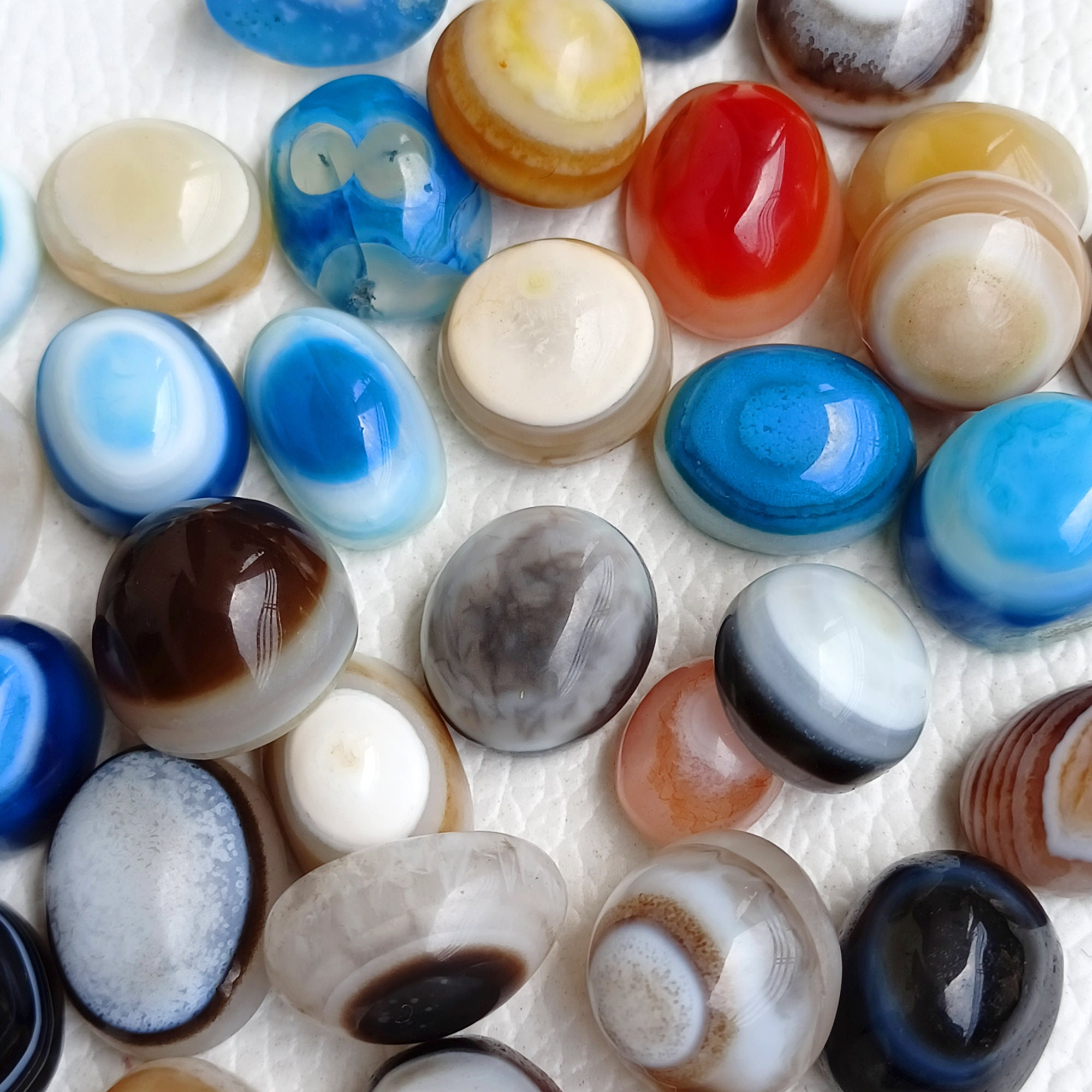 Natural Agate Eyes, Shiva Third Eye, Multi-color Banded Agate Eye ...
