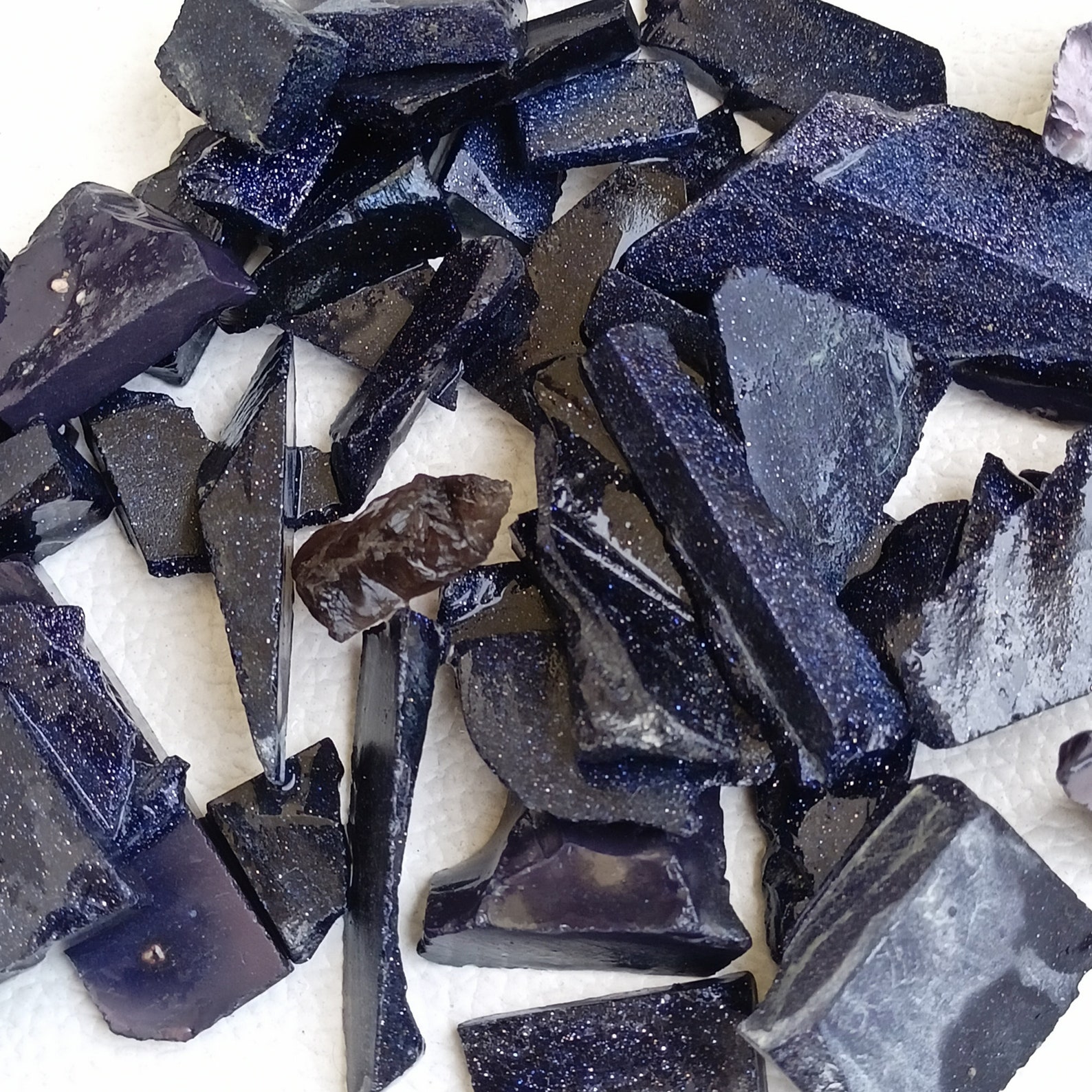 Raw Blue Goldstone Crystal, Goldstone Rough, Goldstone Rough Shards ...