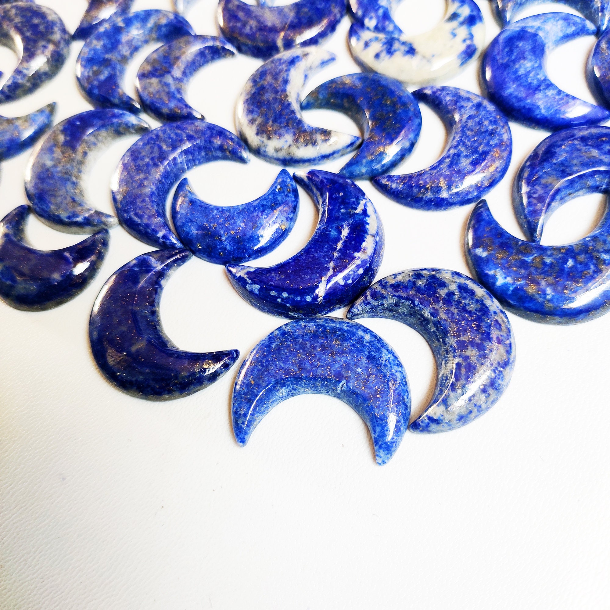 Lapis Lazuli Moon Natural Blue Lapis Crescent Moon Gemstone | Etsy