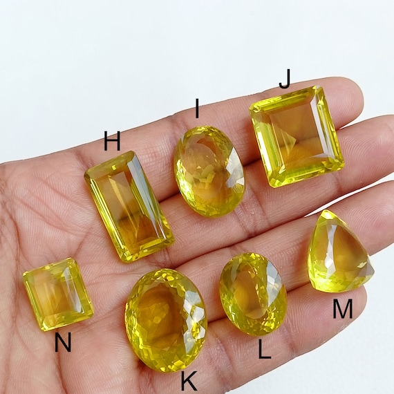 Natural Lemon Quartz Gemstone Faceted Lemon Quartz Crystal Finest Lemon Quartz Stone Cut Lemon Quartz for Pendants Rings Necklace Etsy