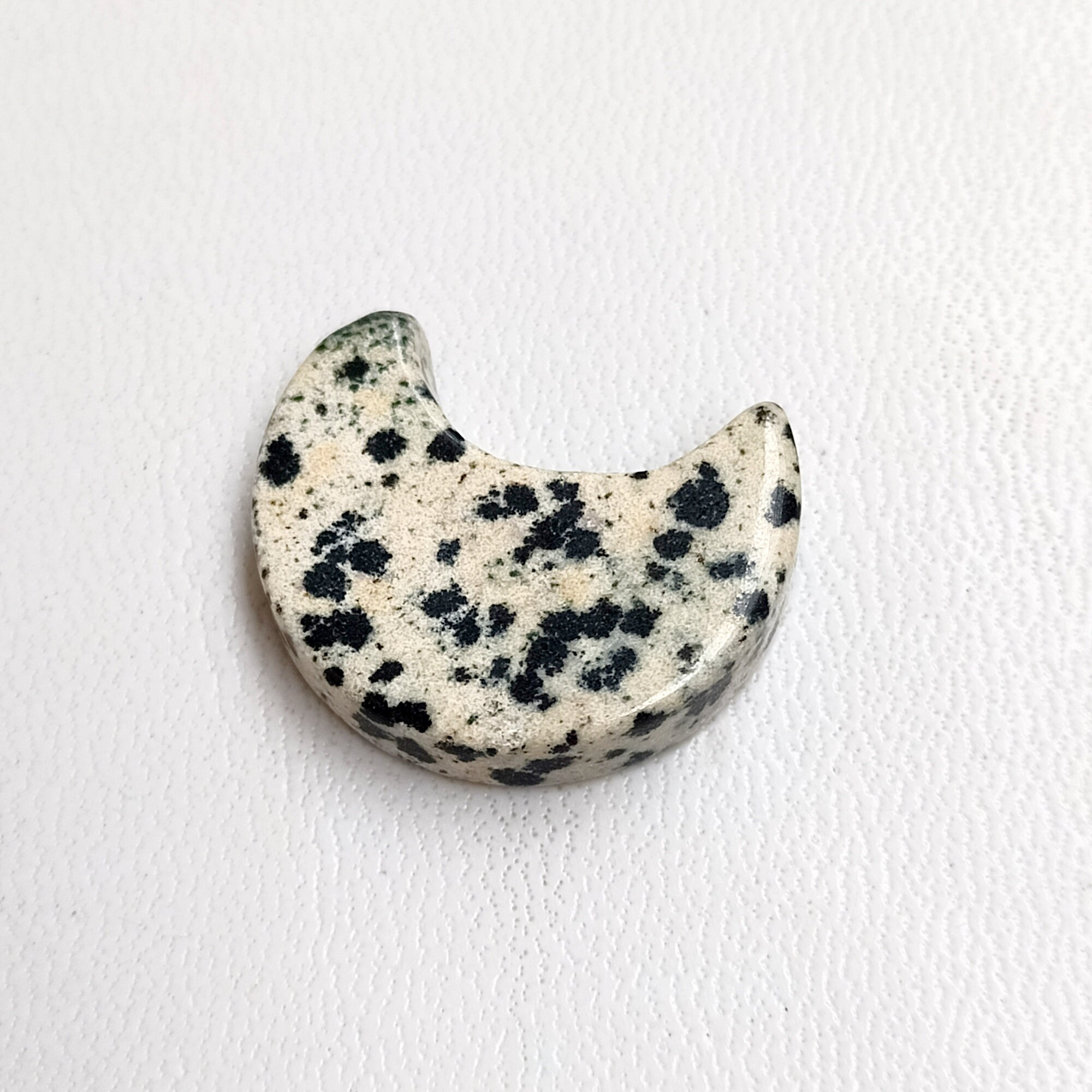 Dalmatian Jasper Crescent Moon, Dalmatian Jasper Moon Crystal, Jasper ...