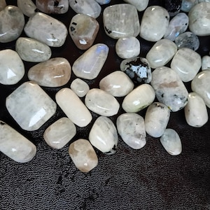 Rainbow Moonstone Tumble Stone, Moonstone Crystal, Moonstone Loose Tumbled, Healing Stone Reiki ...