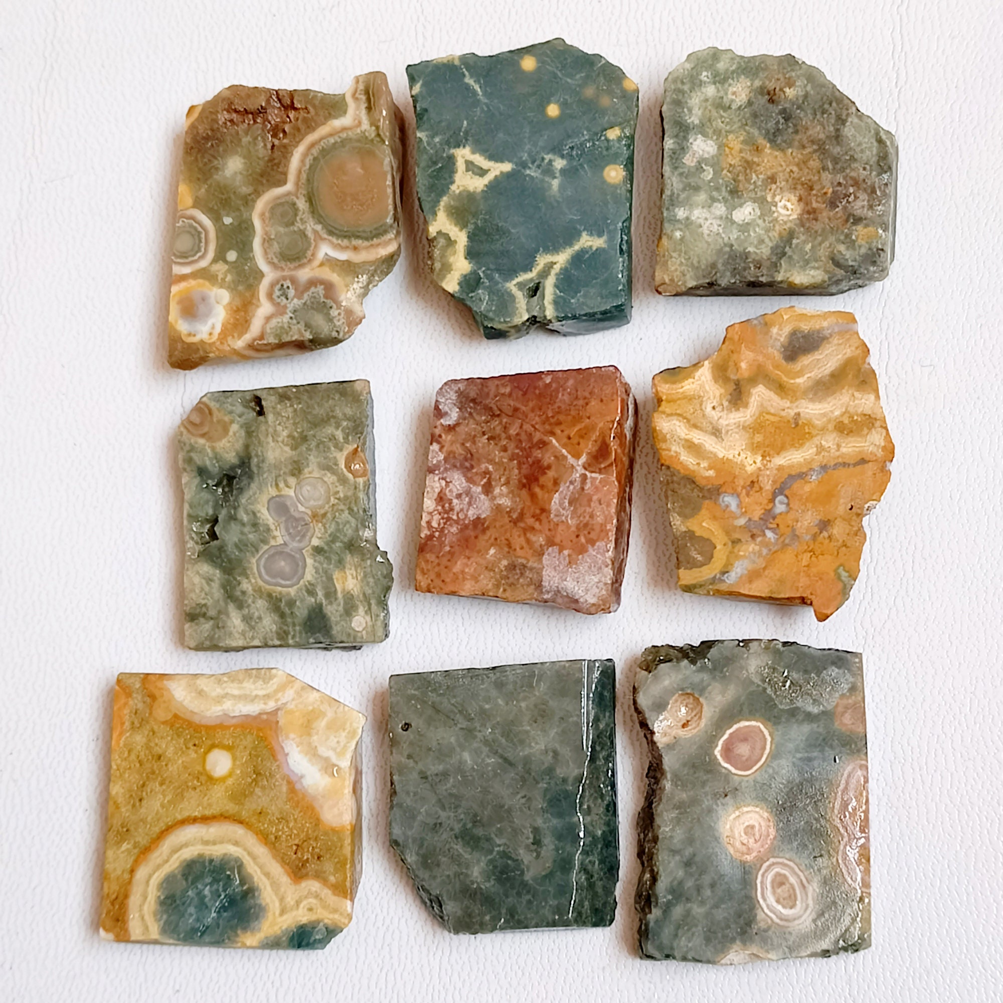 Ocean Jasper Slice, Natural Ocean Jasper Slab, Raw Ocean Jasper Crystal ...